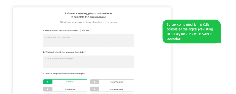 Digital Pre-listing Kit