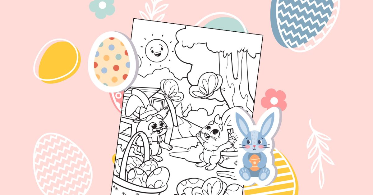Download your FREE Easter colouring competition template