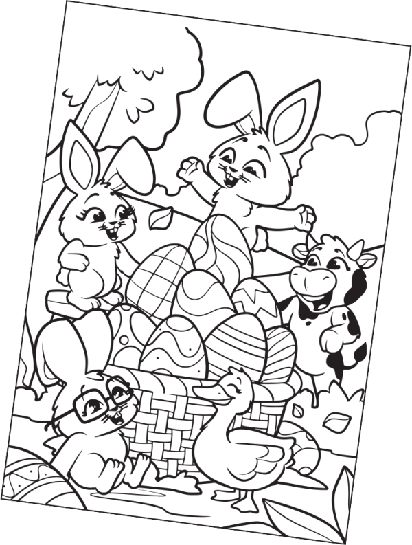 The 2024 Easter colouring competition template